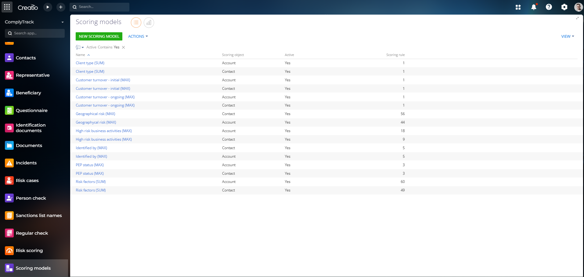 ComplyTrack for Creatio | Creatio Marketplace